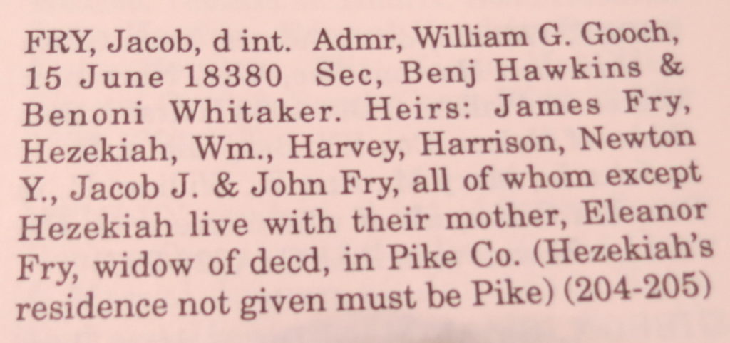 Fry/Frye Family of Pike County, Missouri - The Heritage Lady