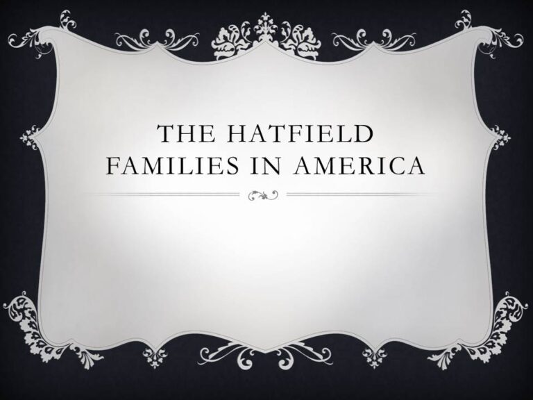 Hatfield Families in America - The Heritage Lady